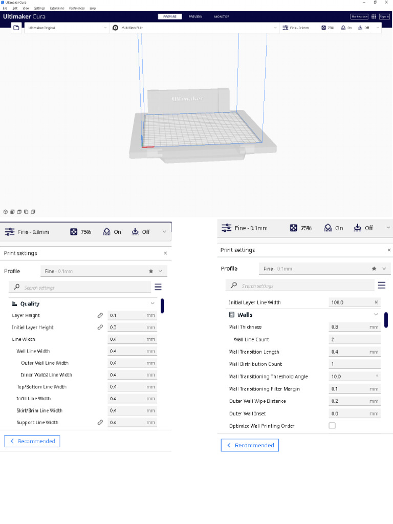 Settingan Ultimaker Curah | PDF