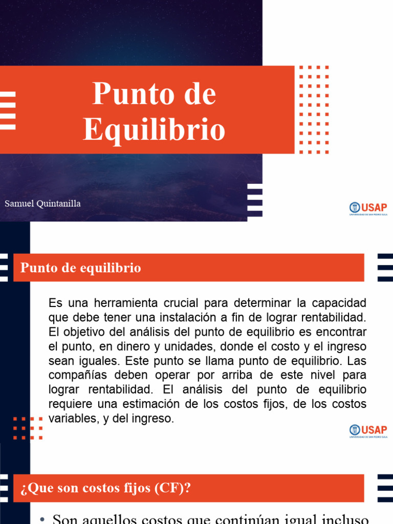 Punto de Equilibrio | PDF