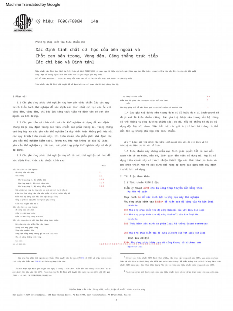 ASTM F606 - F606M - 14a | PDF