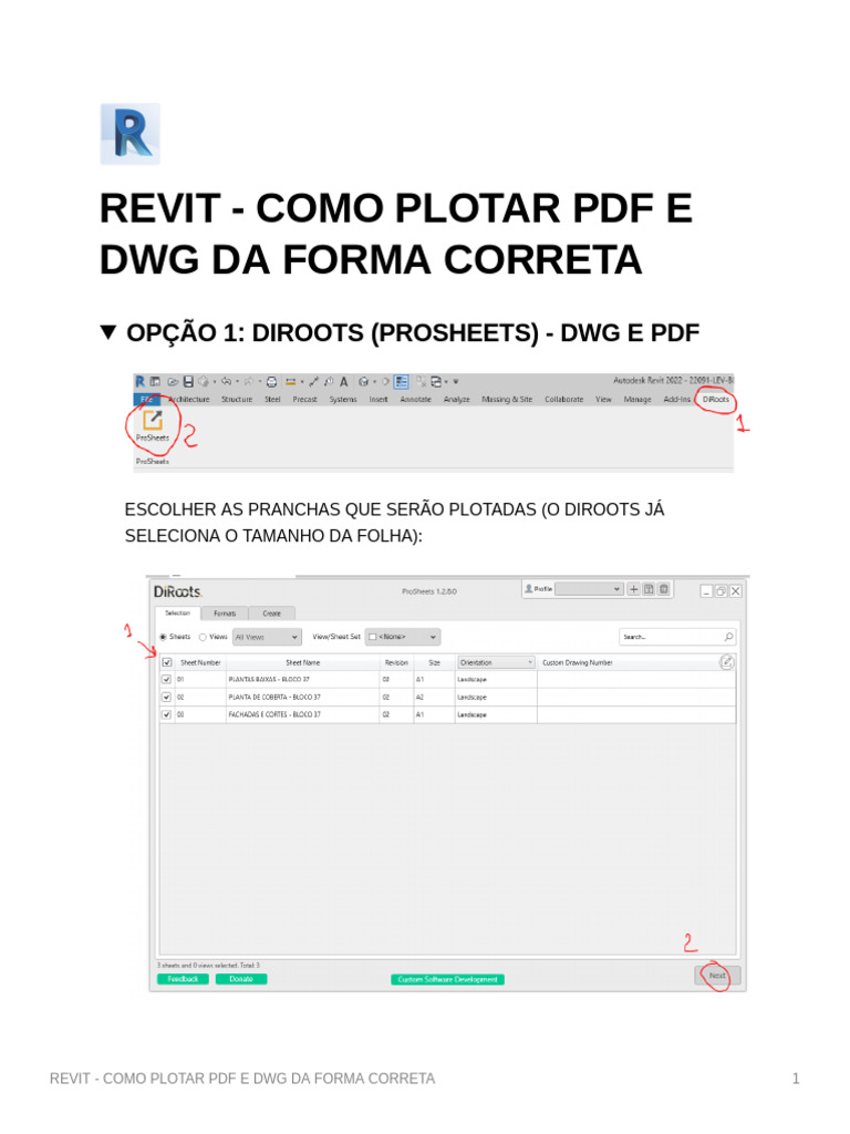 Como Plotar PDF e DWG no Revit | PDF
