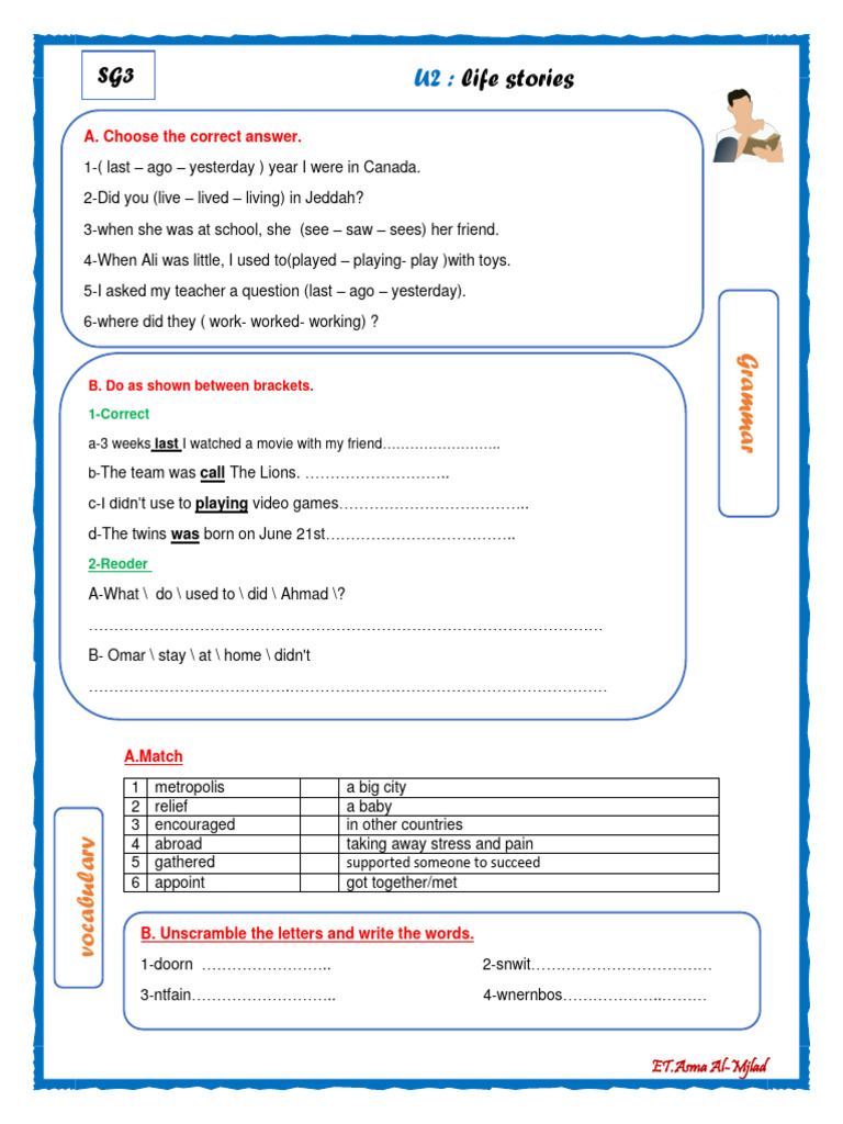 Revision SG3 U2 ET Asma | PDF