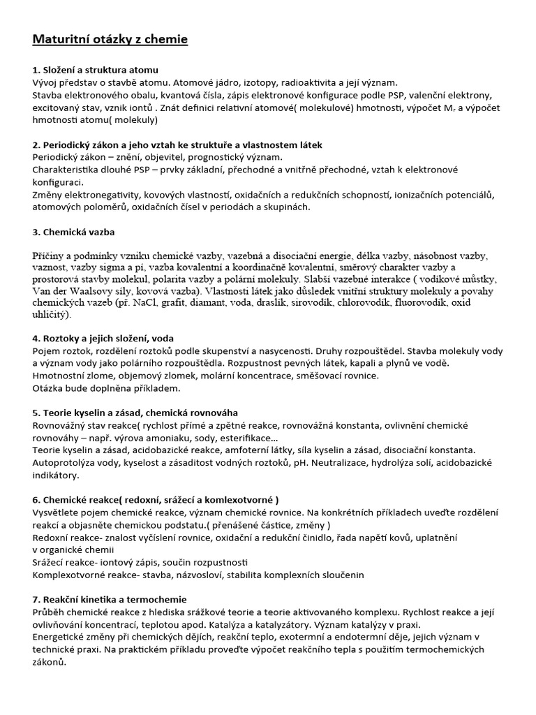 MaturitnÃ_+otÃ¡zky | PDF