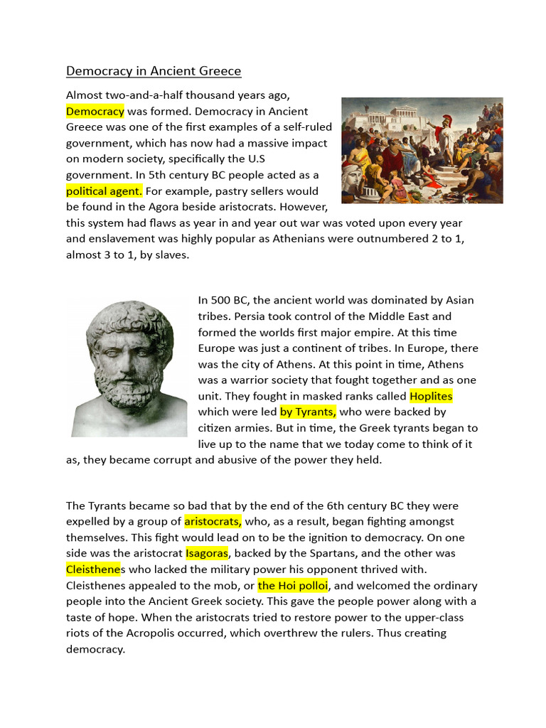 Democracy in Ancient Greece | PDF | Ancient Greece