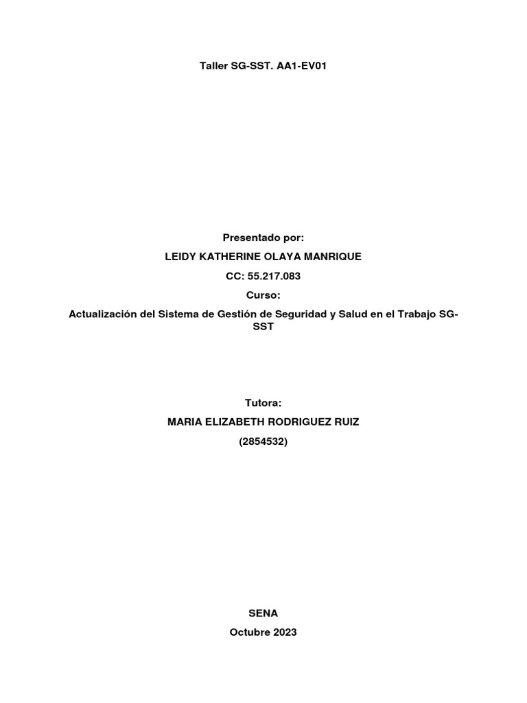 Taller SG Sst. Aa1 Ev01 | PDF