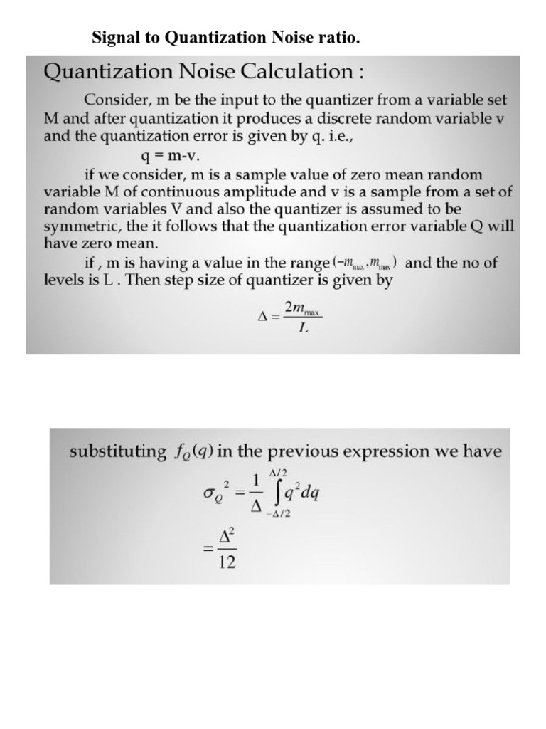 Quantisation noise calculation | PDF