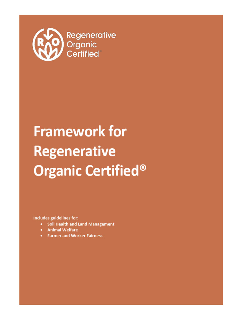(AGRICULTURA REGENERATIVA) - Regenerative-Organic-Certified-Framework | PDF | Crop Rotation ...
