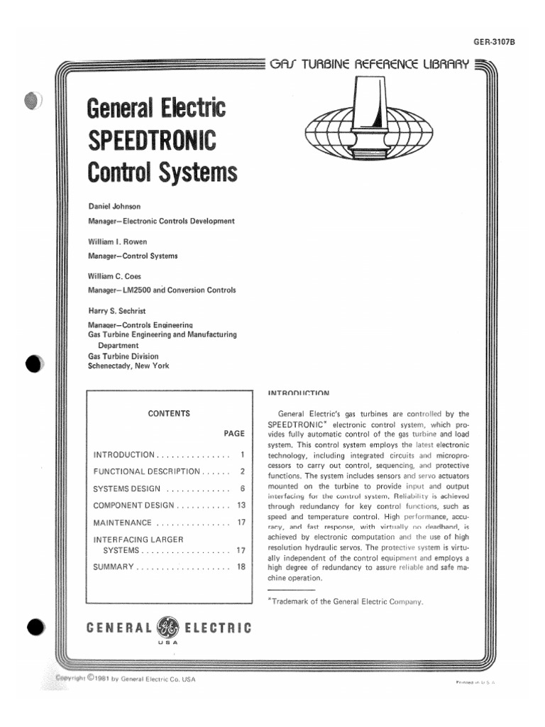 Ger 3107 Speedtronic Mark II | PDF