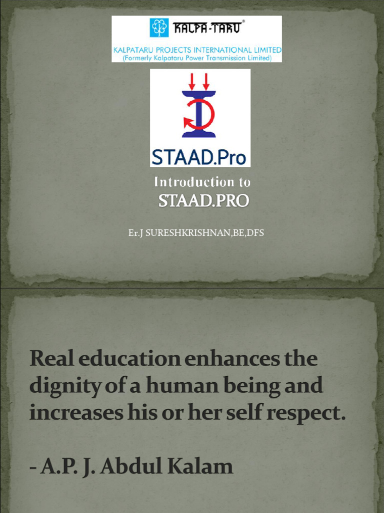 Introduction To STAAD Pro | PDF