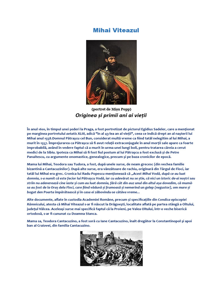 Document (Mihai Viteazul) | PDF
