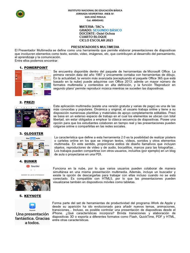 Hoja de Trabajo 02 Segundo Basico | PDF