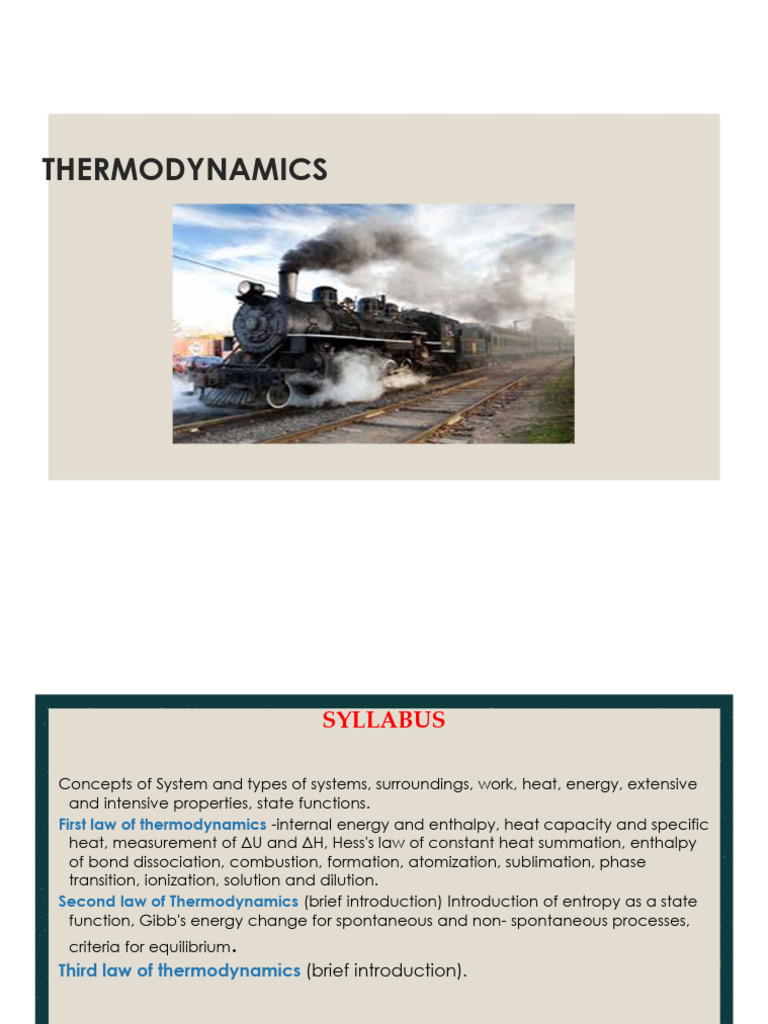 Thermodynamics - Notes | PDF