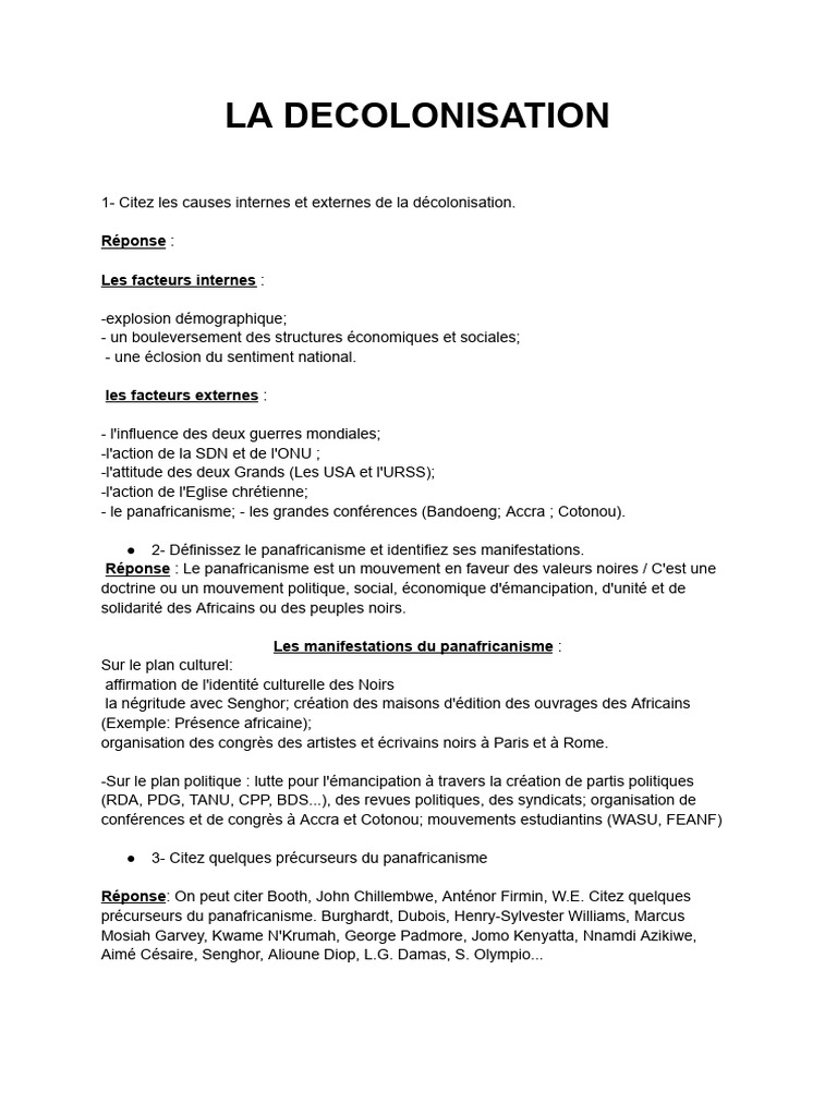 Décolonisation | PDF