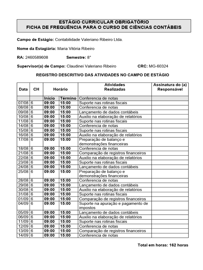 Ficha de Frequência | PDF | Contabilidade | Contabilidade financeira