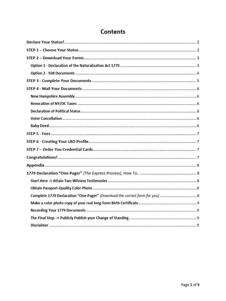 1779 and 928 Declare Your Status 2 | PDF | Mail | Birth Certificate