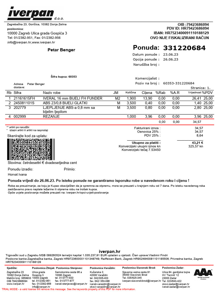 Ponuda 331220684 | PDF