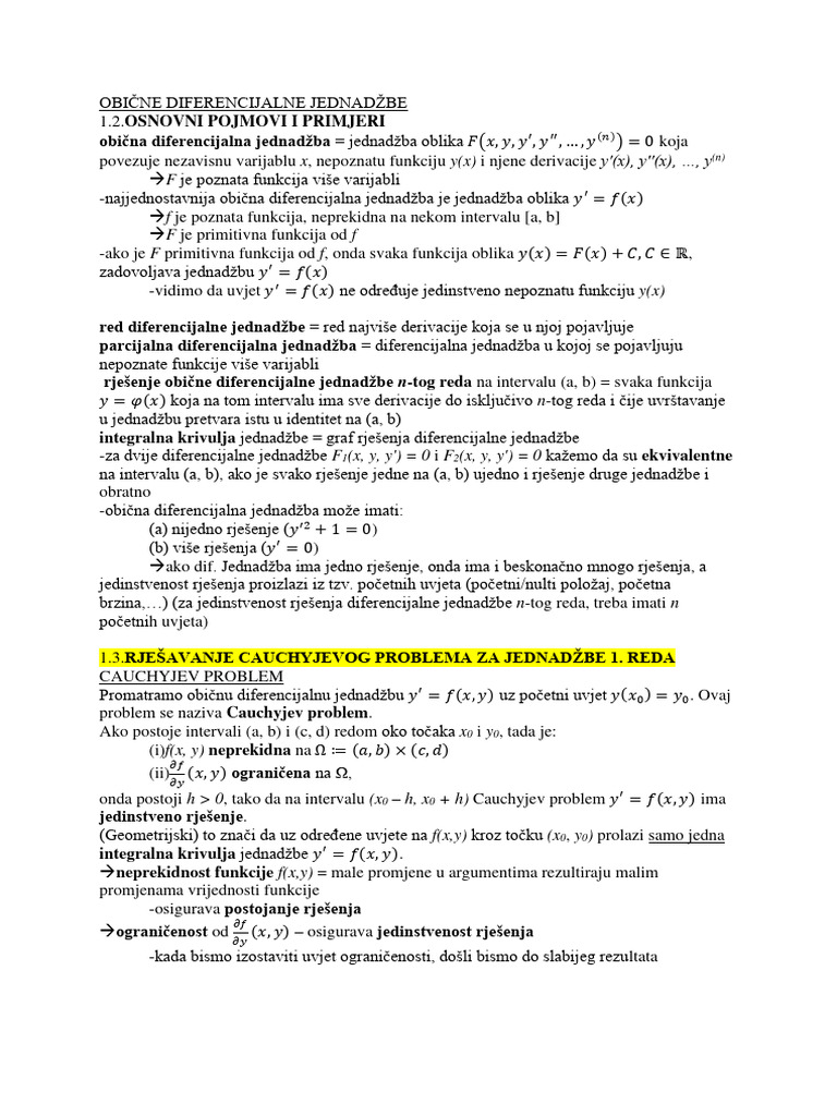 Matematika 2 - Skripta Za Ispit | PDF