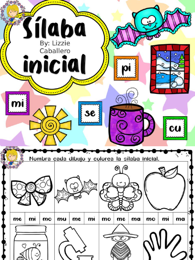 Fichas para Identificar Sílaba Inicial Recopilado Por Materiales ...