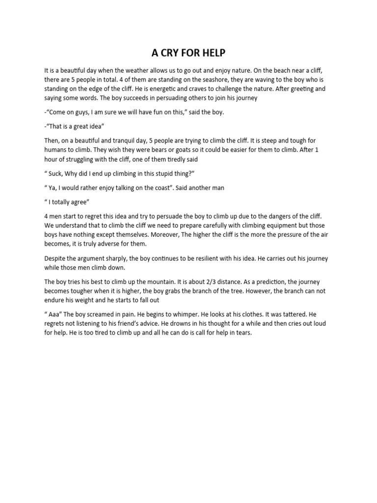 A Cry For Help | PDF