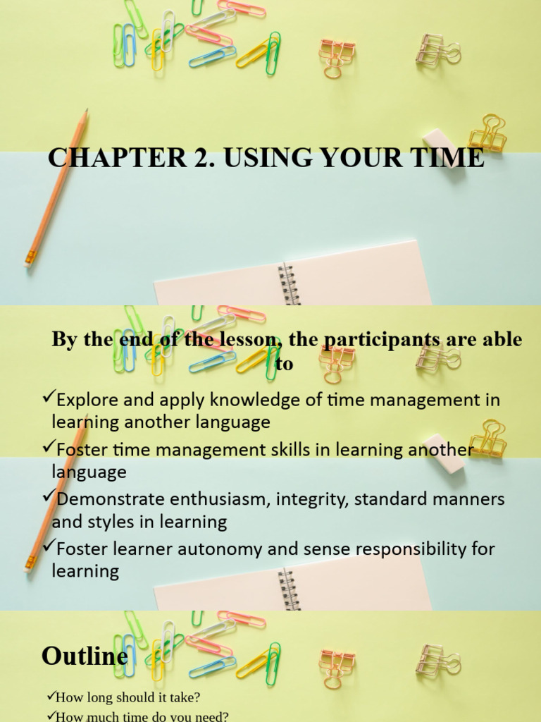 Chapter 2. Using Your Time | PDF