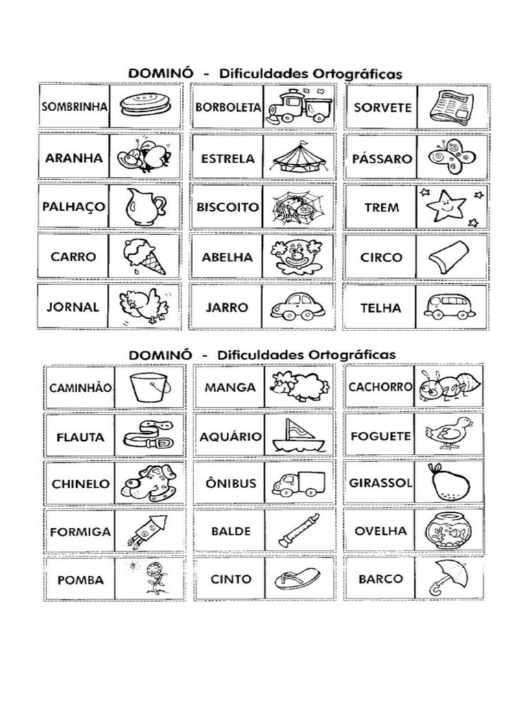 DOMINO DE SILABAS | PDF