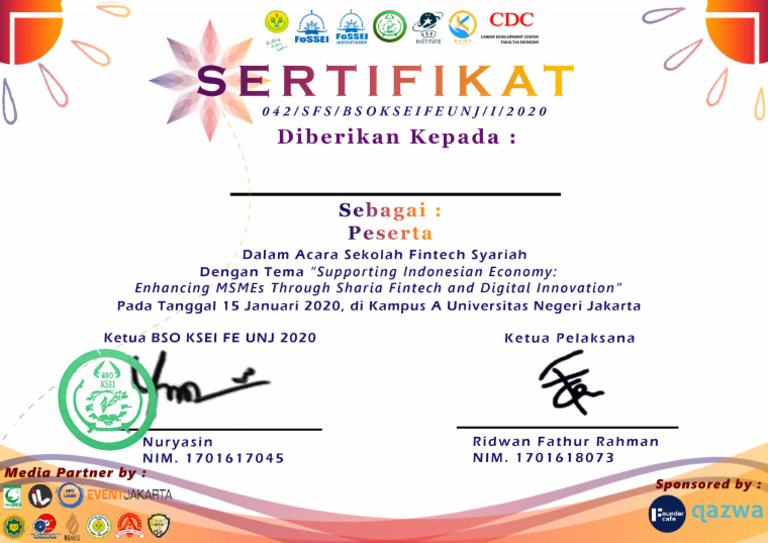 E Sertifikat SFS | PDF