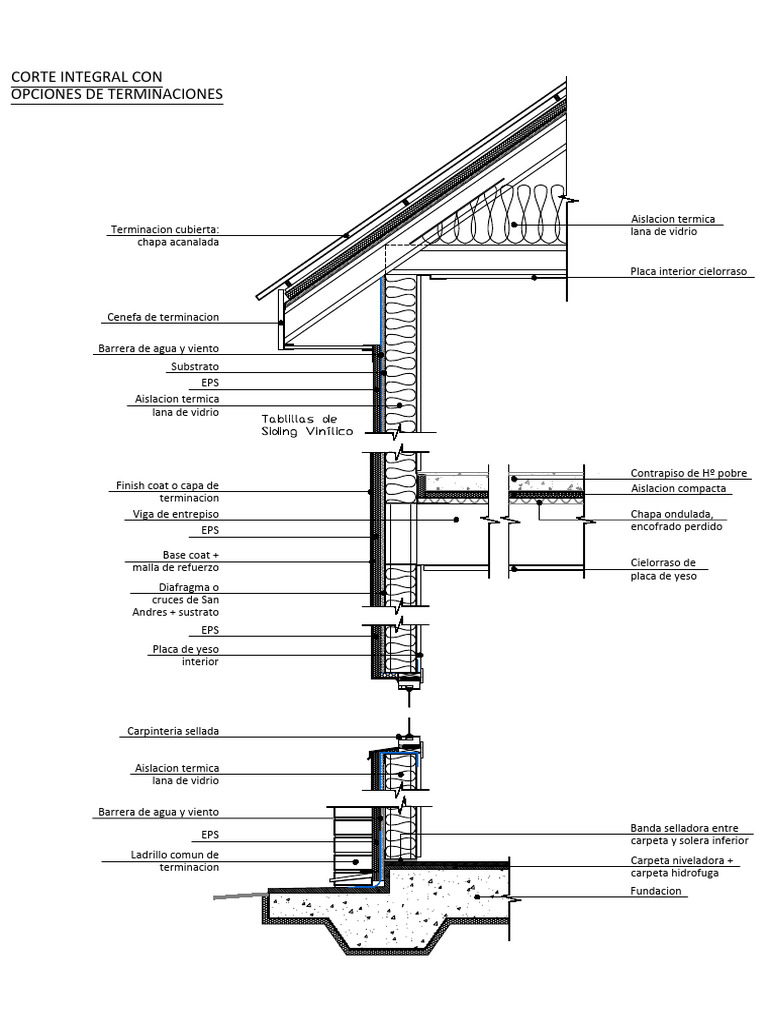 Detalle Constructivo Corte Integral | PDF