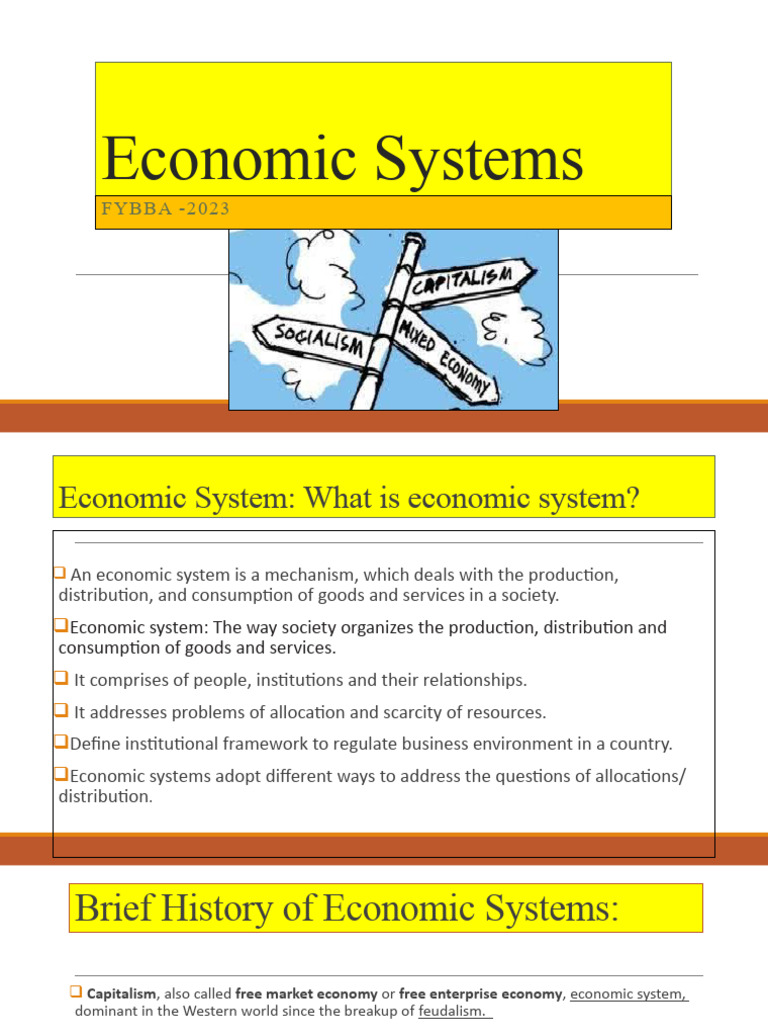 Economic Systems | PDF | Economic System | Capitalism