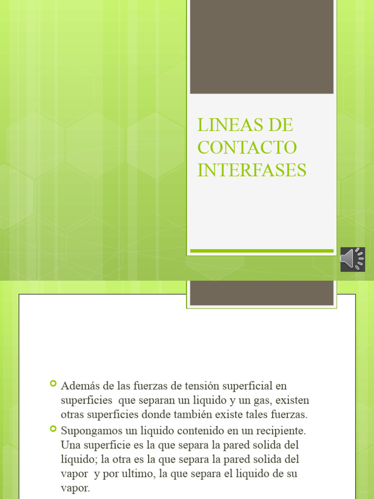 11 Lineas de Contacto Interfases Vs1 | PDF | Tensión superficial | Líquidos
