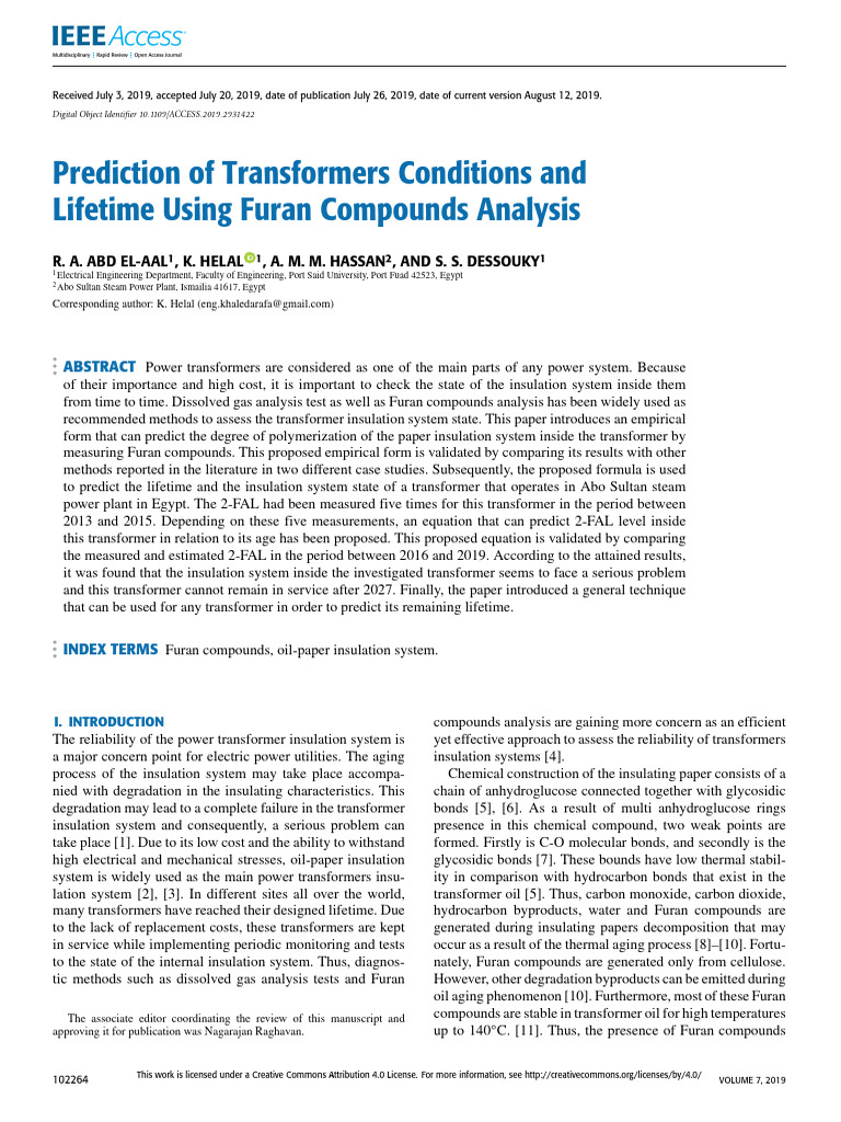 Predicting Transformer Lifespan via Furan Analysis | PDF | Technology ...