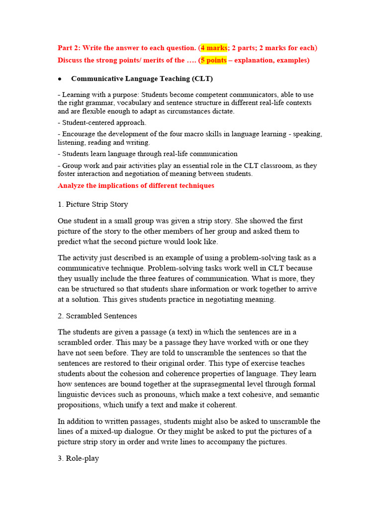 Communicative Language Teaching | PDF | Psycholinguistics | Applied Linguistics