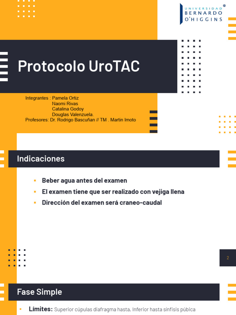 Protocolo UroTAC: Indicaciones y Fases | PDF