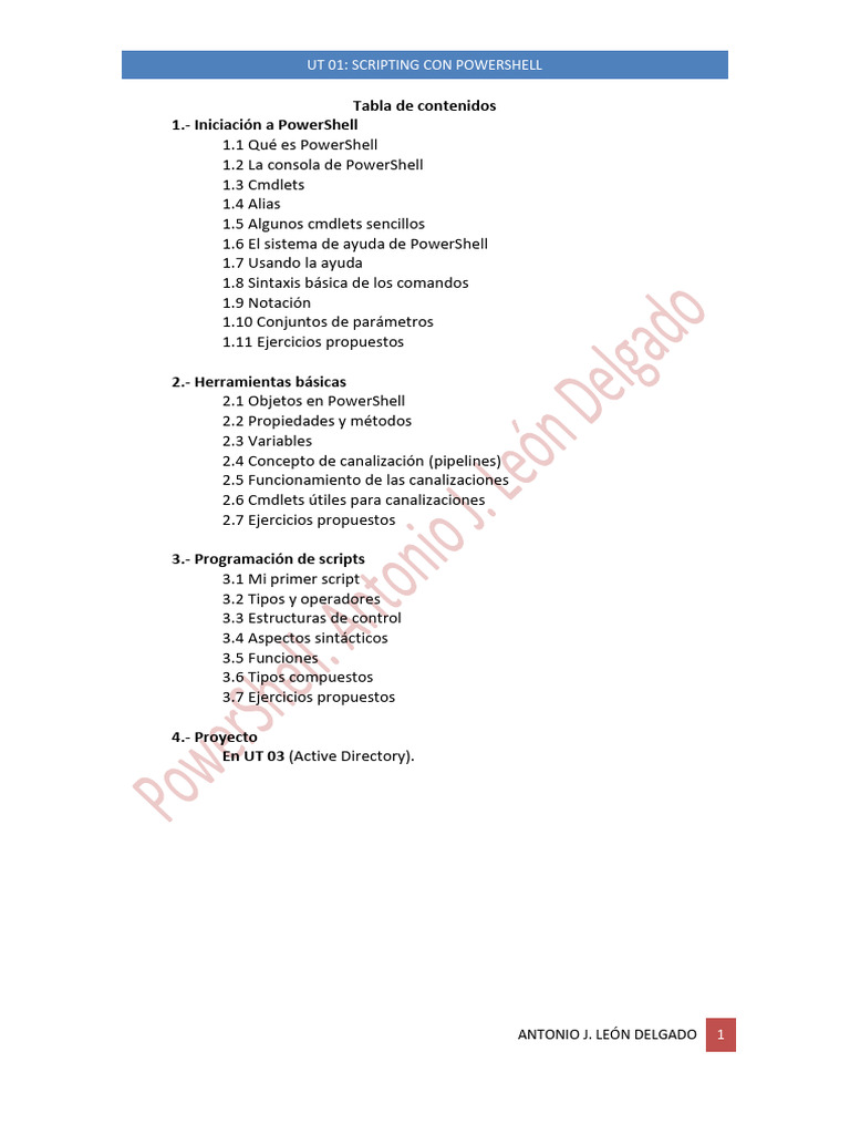 Powershell 1 | PDF | Lenguaje de escritura | Arquitectura de Computadores