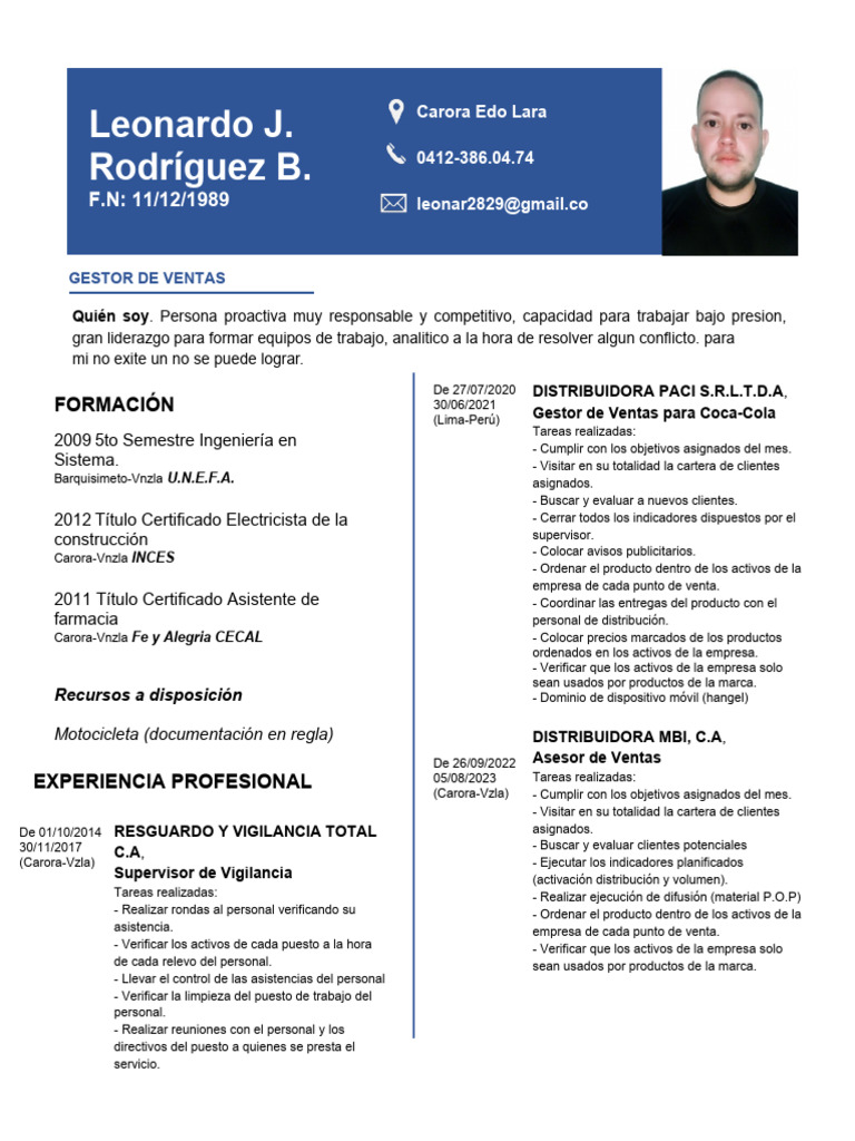 Curriculum Actualizado 2023 - 024104 | PDF | Business | Economias