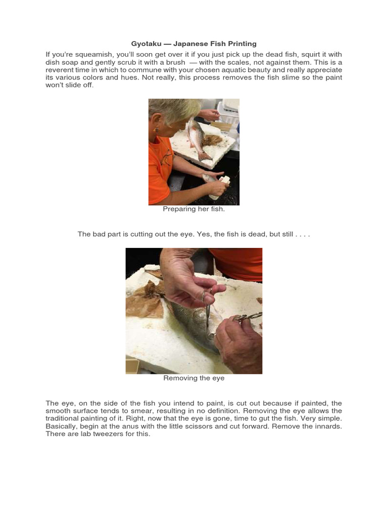 Gyotaku: A Step-by-Step Guide | PDF