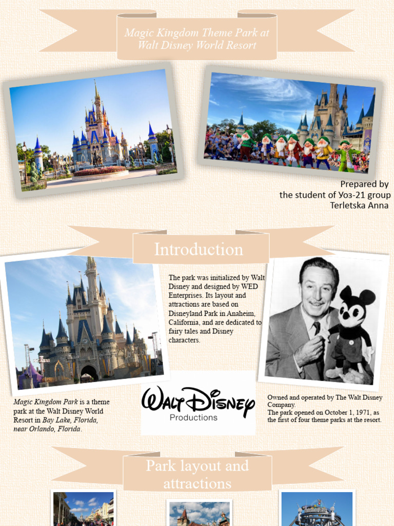 Magic Kingdom Theme Park at Walt Disney World. Terletska Anna | PDF ...