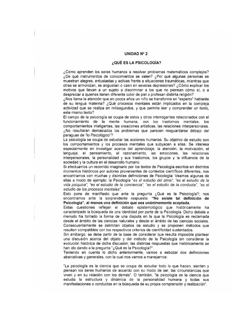 Que Es La Psicologia | PDF