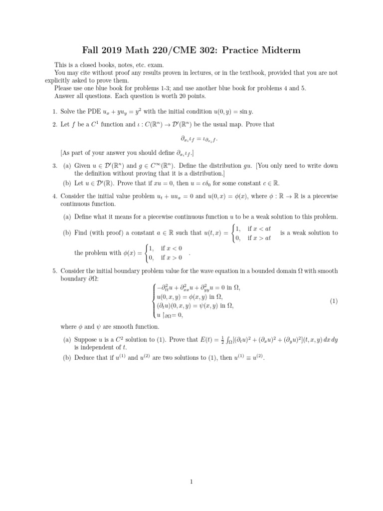 Practice Midterm | PDF | Function (Mathematics) | Calculus