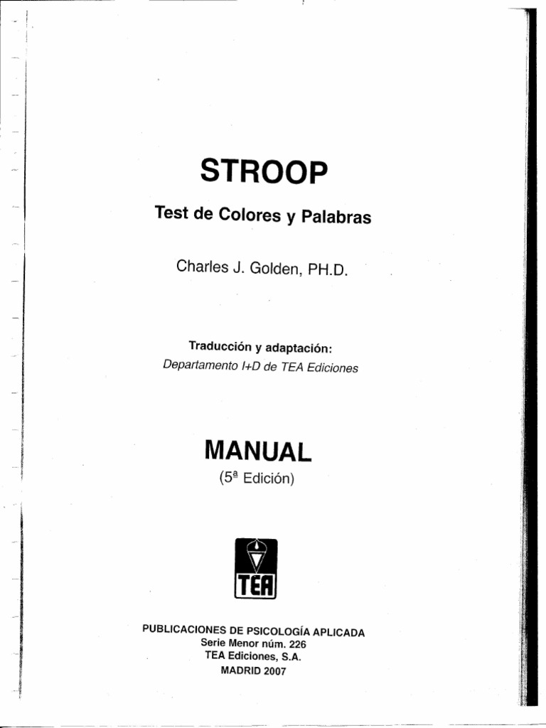 Test Stroop | PDF
