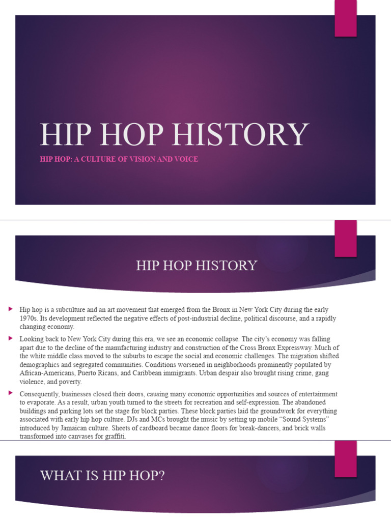 Hip Hop History | PDF | Hip Hop Music | Rapping