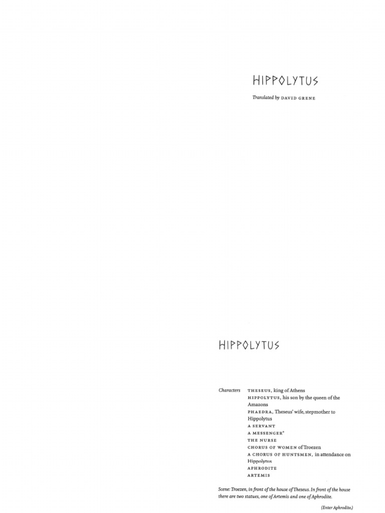 Euripides Hipp | PDF