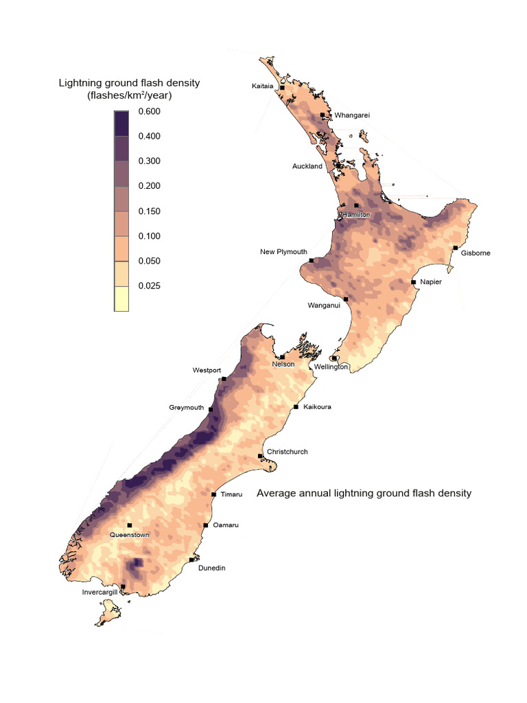 NZ Ave Ground Flash Density | PDF