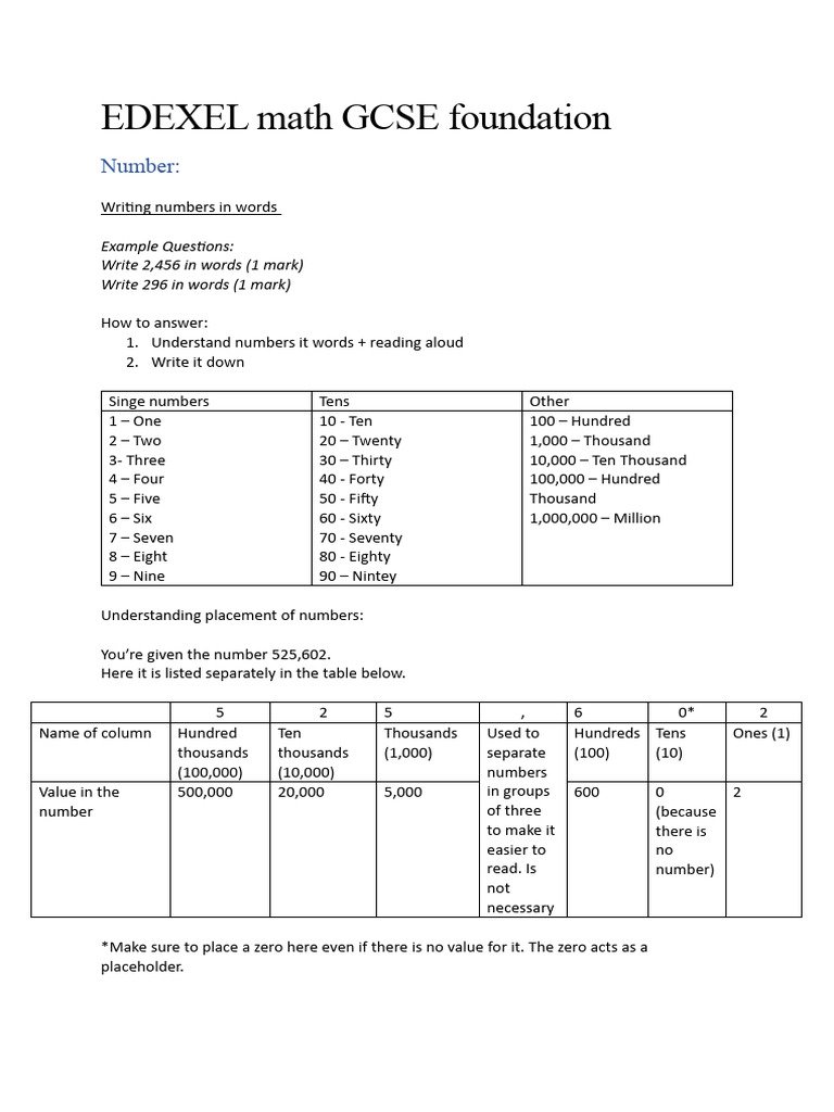 EDEXEL Math GCSE Foundation | PDF EDEXEL Math GCSE Foundation | PDF