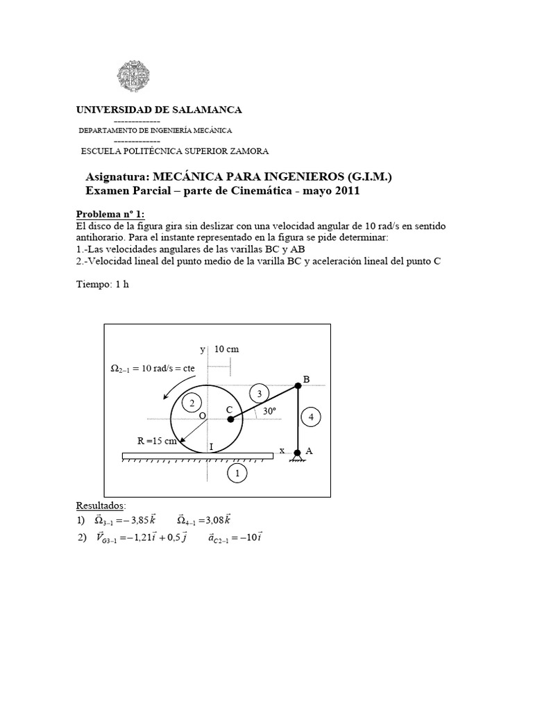 Problemas Cinematica | PDF | Cinemática | Velocidad