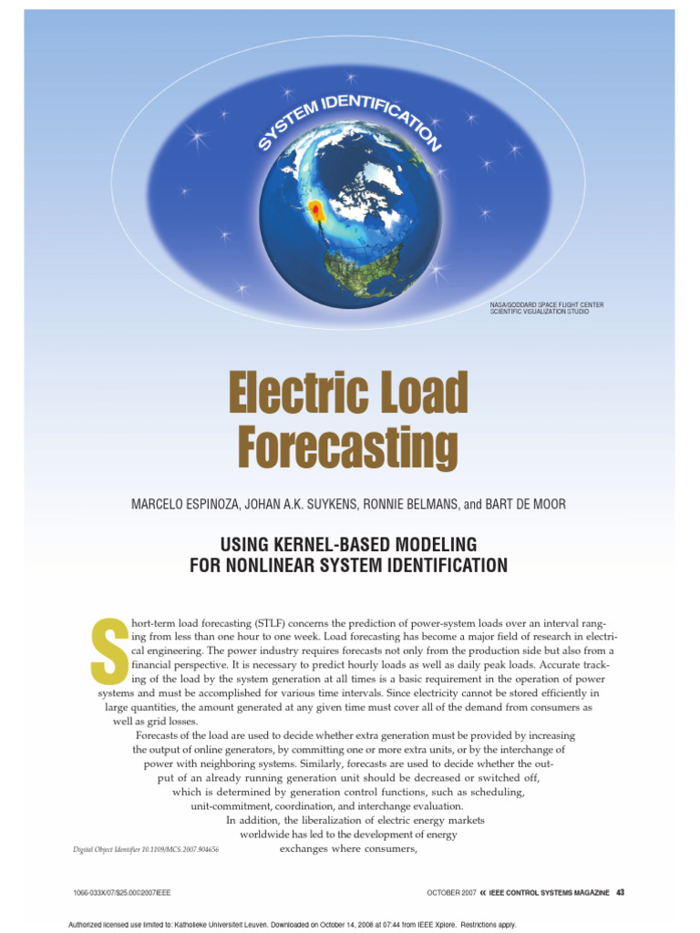 Electric Load Forecasting | PDF | Regression Analysis | Support Vector Machine