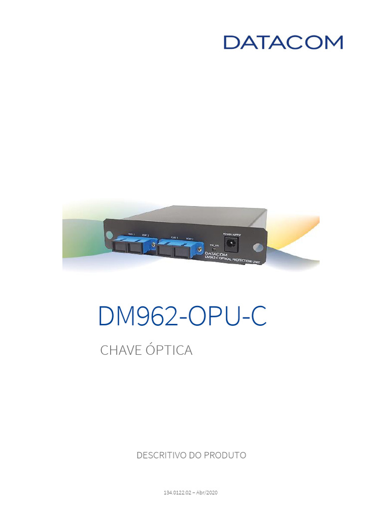 Chave Ótica Datacom | PDF | Eletrônicos | Hardware de computador