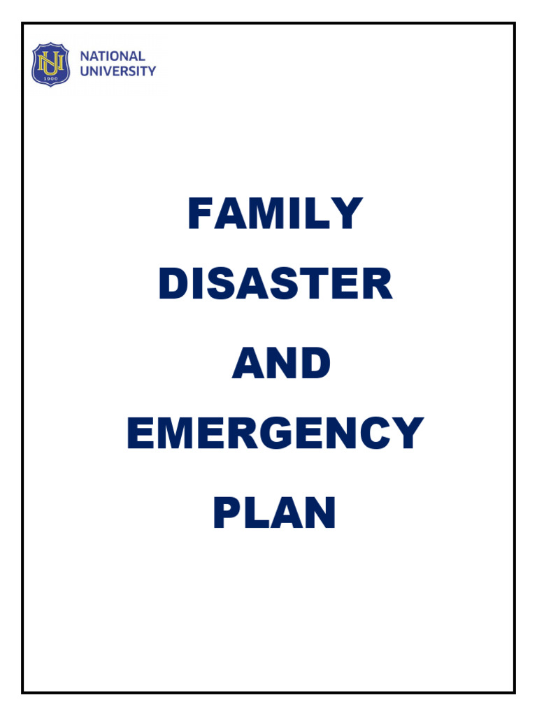 Family Emergency Disaster Plan | PDF