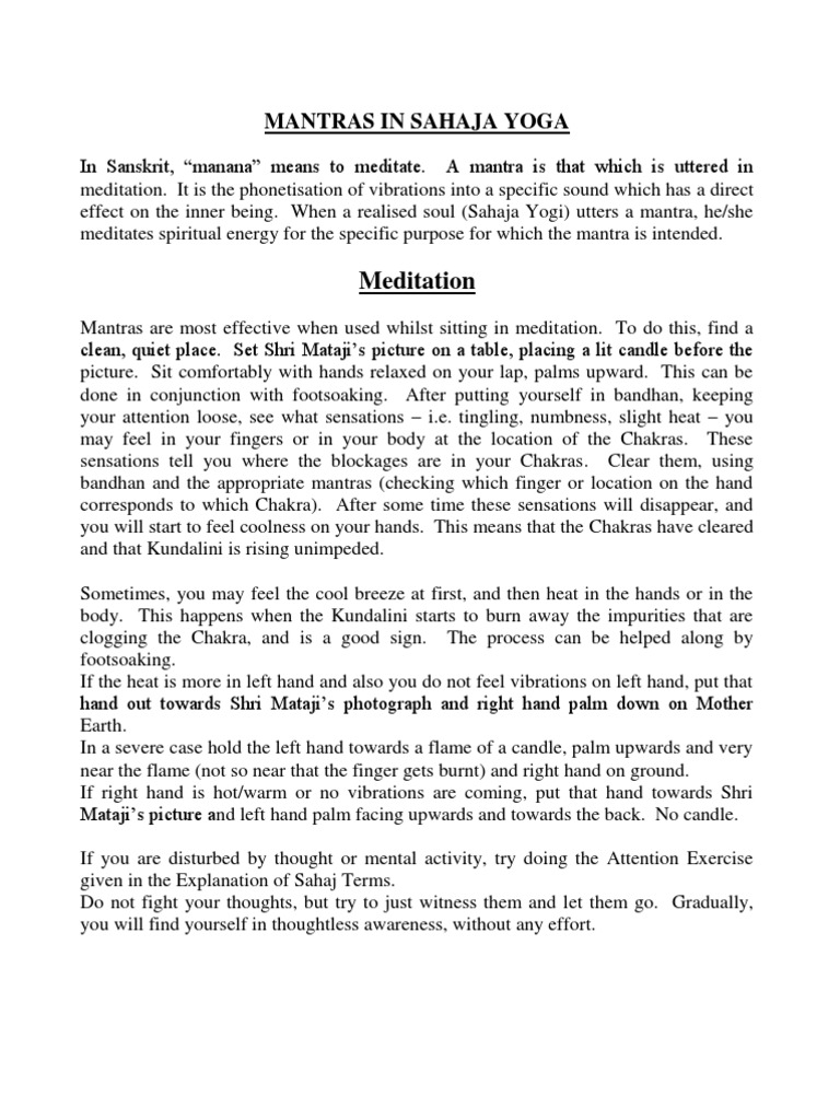 Basic Mantras | PDF | Kundalini | Devi