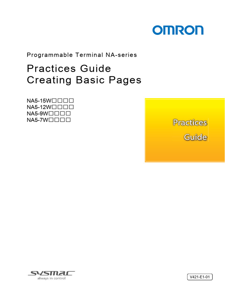 NA5 Practice Guide For Basic Screens V421-E1-01 | PDF | Computing