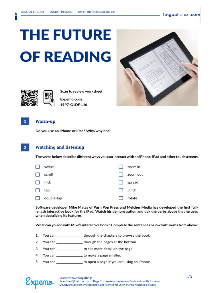 The Future of Reading | PDF | I Pad
