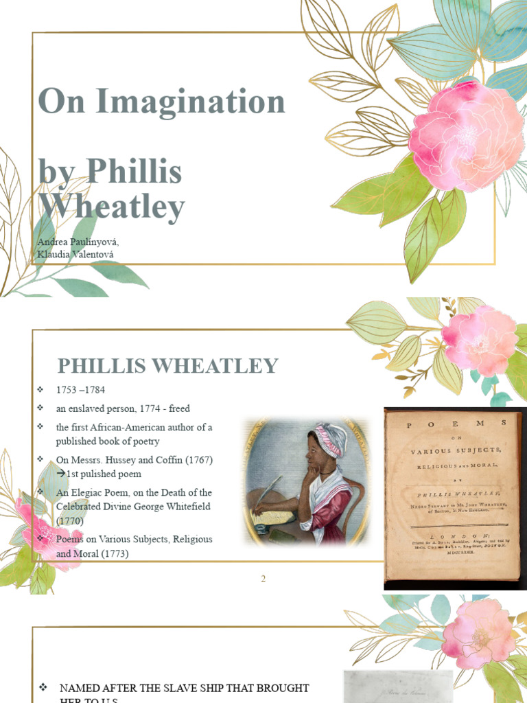 Phillis Wheatley's "On Imagination" Analysis | PDF